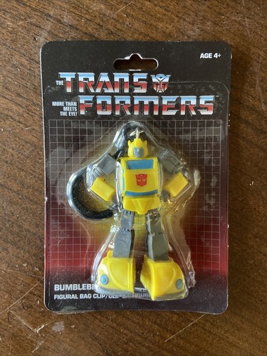 NEW Hasbro Transformers Bumblebee G1 Figural Bag Clip Figurine Keychain ...