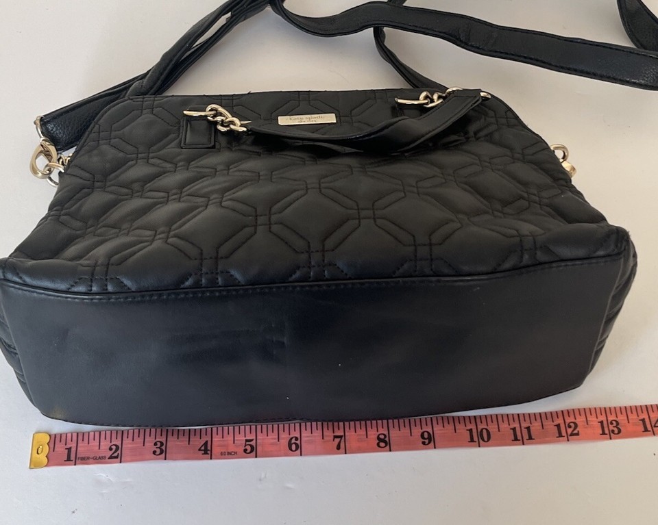 KATE SPADE Rachelle Astor Court Quilted Black Leather SATCHEL/CROSSBODY ...