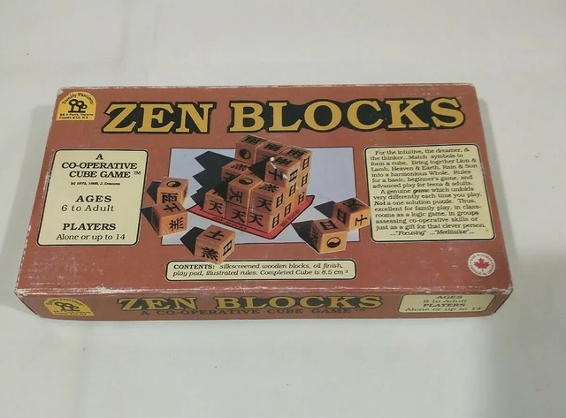 Zen Blocks Vintage 1995 Cooperative Cubes Game Complete Family Pastimes ...