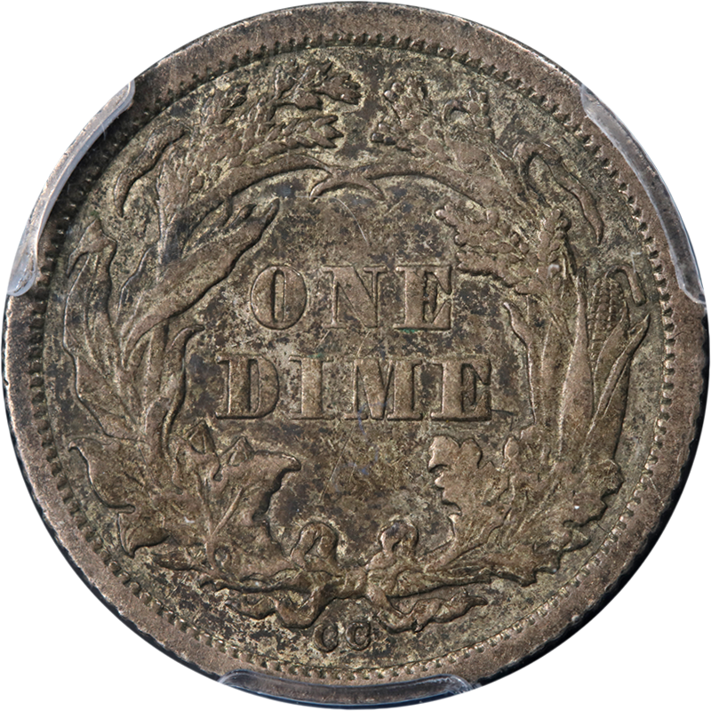 1871-CC Seated Liberty Dime CAC Sticker PCGS XF45 Key Date Superb Eye ...