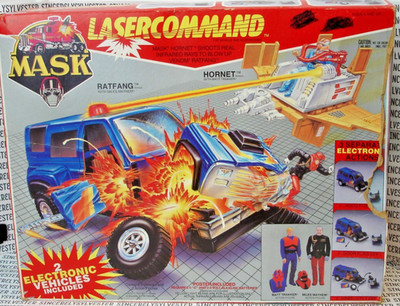 1987 Kenner MASK Laser Command BOX ONLY M.A.S.K. Box Damaged/Repaired ...