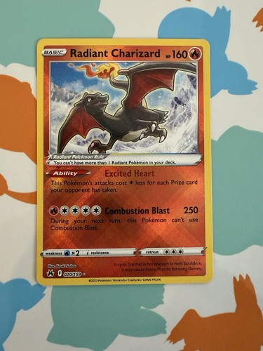 Radiant Charizard - 020/159 - Radiant Rare - Crown Zenith - Pokemon ...