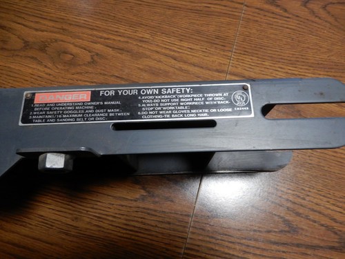 BELT DISC SANDER TABLE SEARS CRAFTSMAN BELT DISC SANDER 813913 MODEL ...