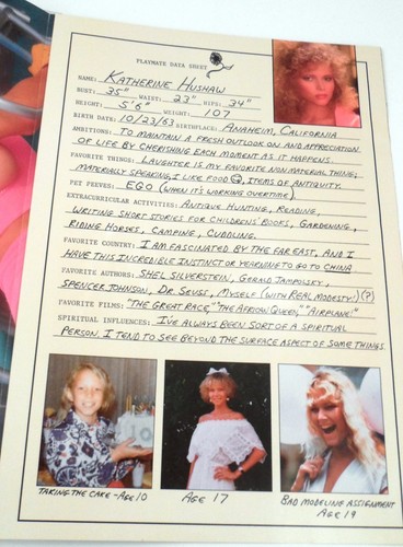 October 1986 Playboy Magazine Phil Collins Center Katherine Hushaw ...