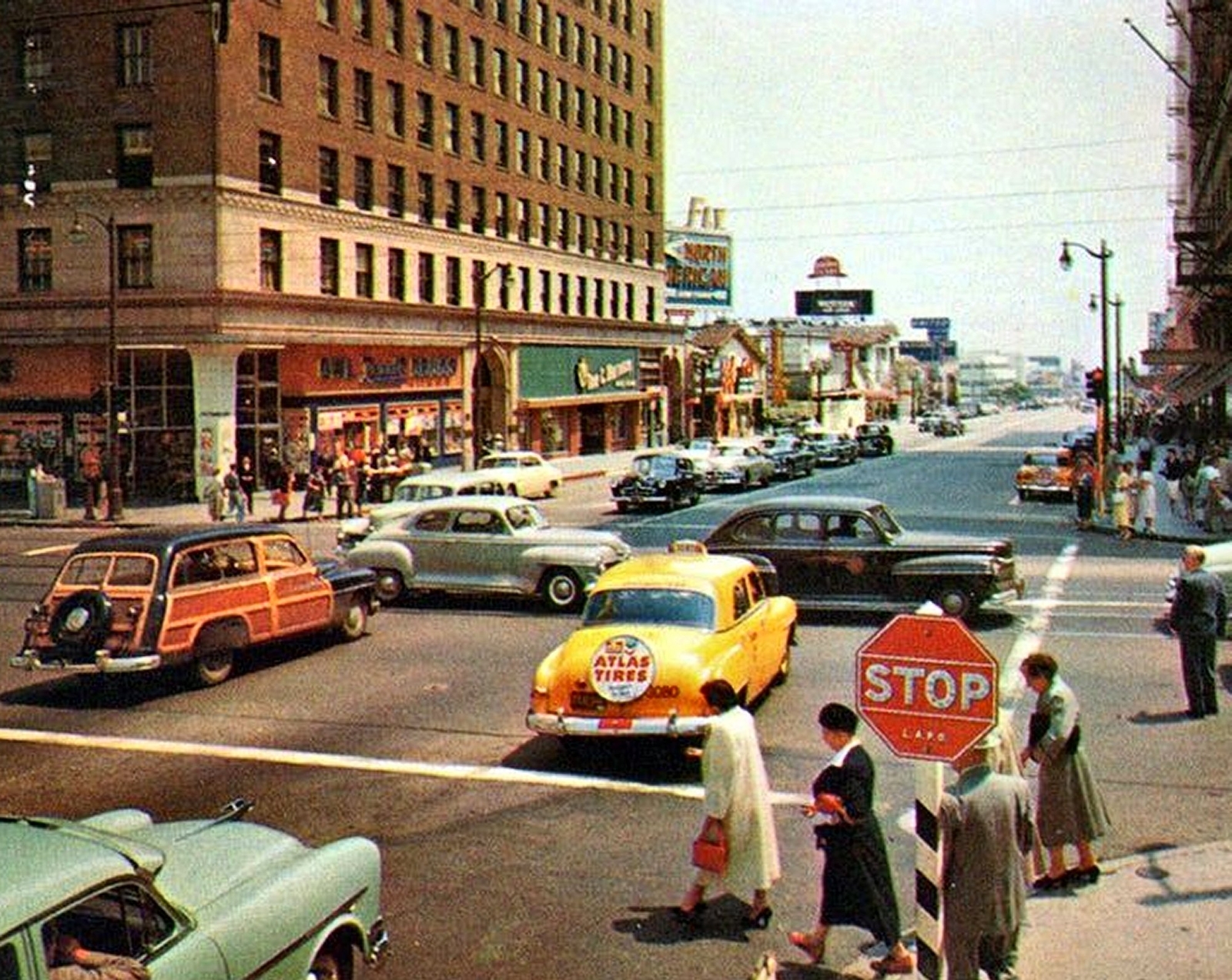 1952 LOS ANGELES Street Scene PHOTO ( 209-Q) | eBay