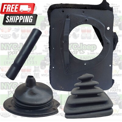 97-02 Jeep Wrangler TJ Manual Gear Shift BOOT SET 4pc Floor PLATE OEM ...