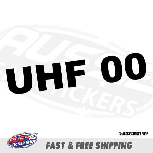 CUSTOM UHF RADIO CHANNEL NUMBER CARAVAN STICKER Decal Car Vinyl ...