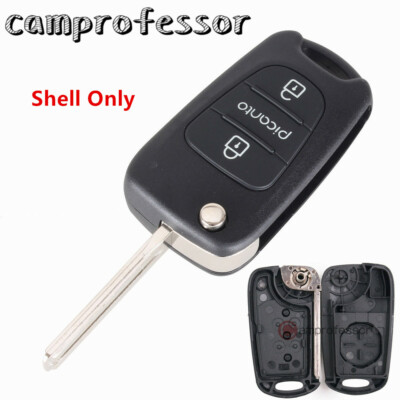 Folding Remote Key Shell Case Fob 3 Button for Kia Picanto 2011 2012 ...