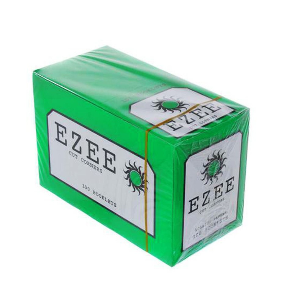 New Full Box of Ezee Green Rolling Cigarette Papers Standard Size Cut ...