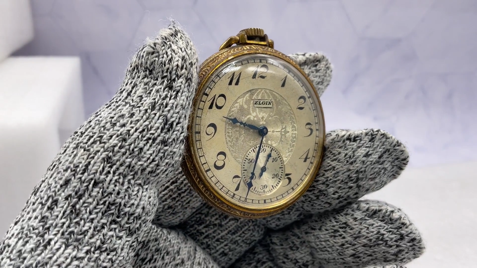 Elgin Open Face 345 12s 17 Jewels Pocket Watch Keystone Base Metal ...