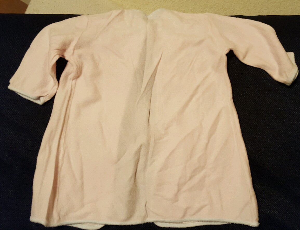 Vintage Soft Pink Baby Girl Robe Gown Infant Newborn Embroidered ...