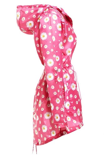 LADIES WATERPROOF WINDPROOF DAISY JACKET womens pink mac rain parka ...