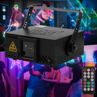 20W RGB Animation Laser Stage Lights Programmable Disco Laser DJ Light ...