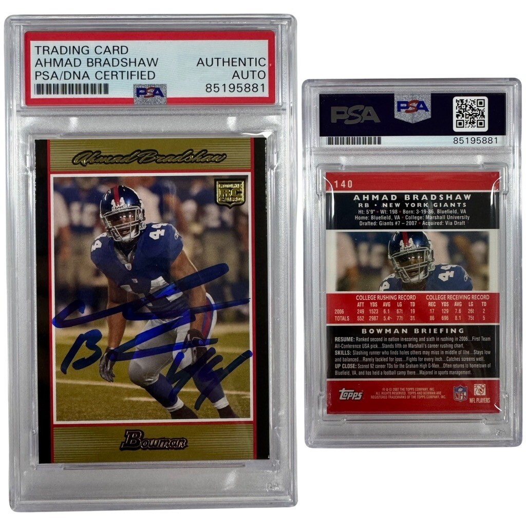 2007 Bowman - Ahmad Bradshaw #140 (RC) for sale online | eBay