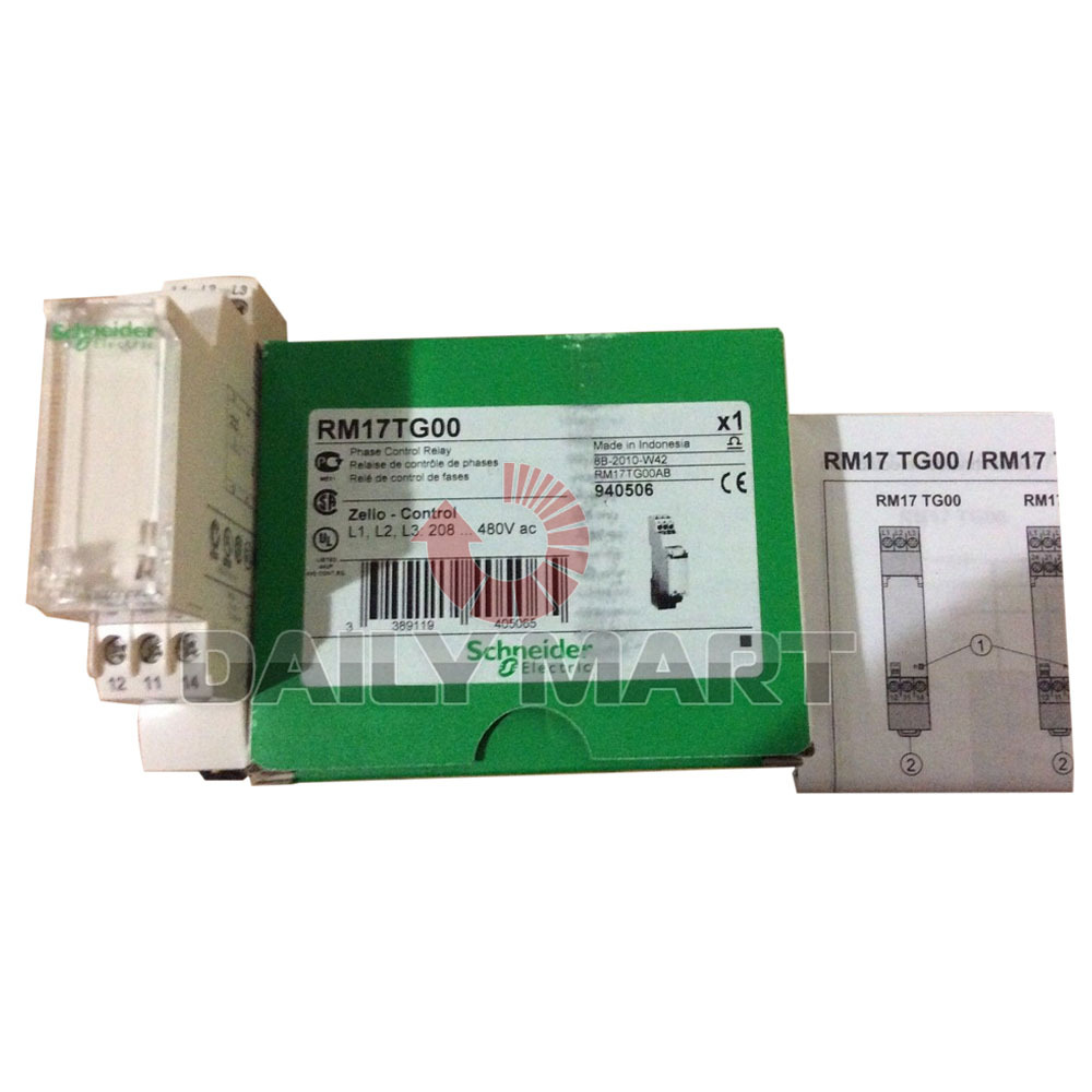 New Schneider Electric RM17-TG00 208-480 5-PHASE MONITORING RELAY 250V ...