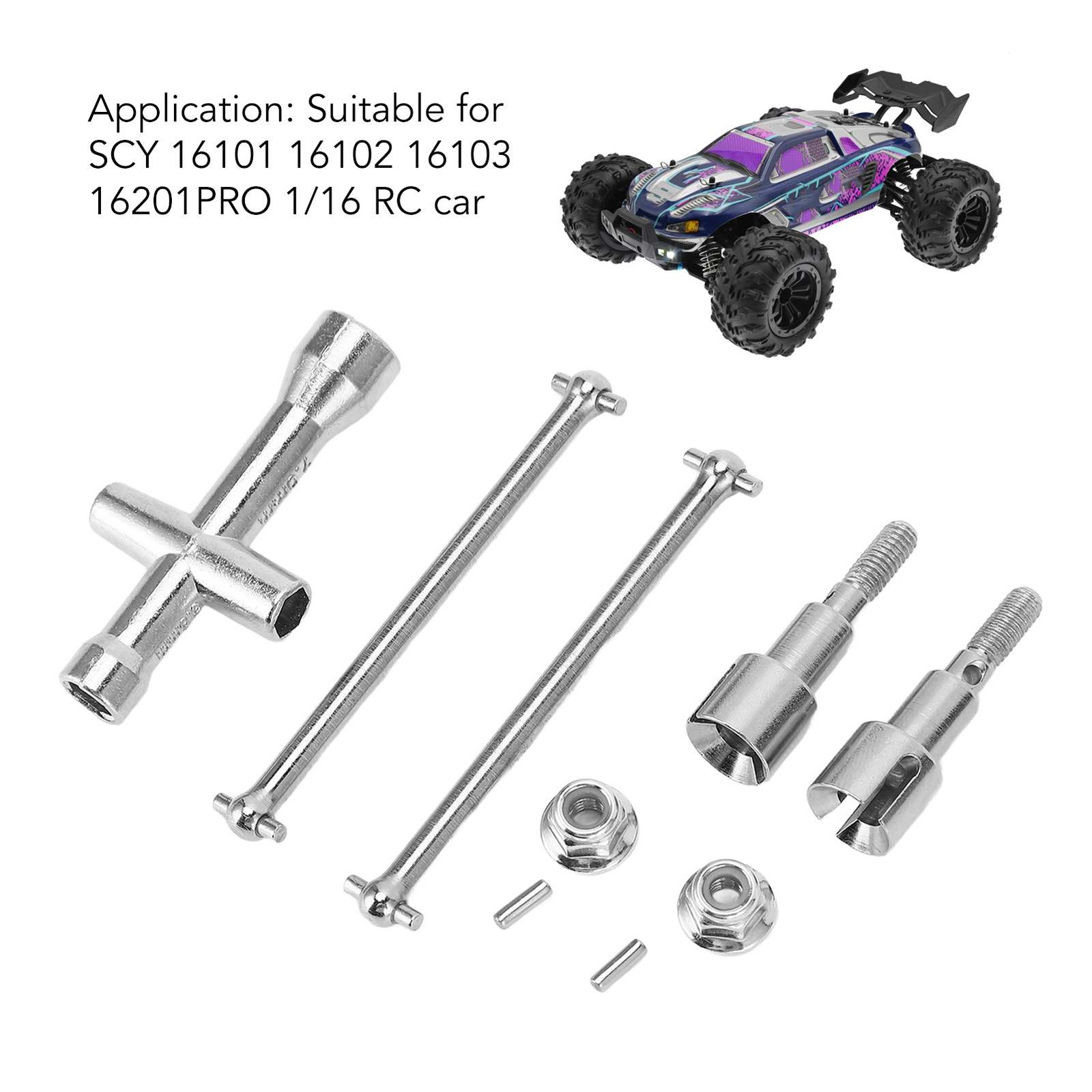 1/16 RC Drive Shaft RC Rear Drive Shaft High Hardness For SCY 16101 ...