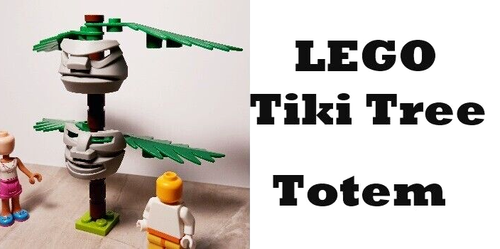 LEGO Totem Pole Tiki Vacation Island Palm Tree Native Mask Carved ...
