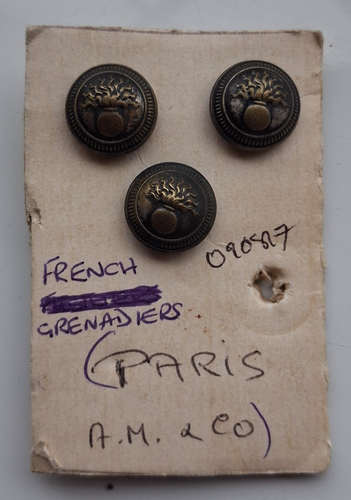 3x Small Vintage French Grenadiers Military Uniform Buttons | eBay
