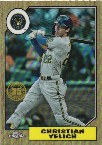 2022 Topps Chrome 1987 Topps Baseball #87BC-6 Christian Yelich ...
