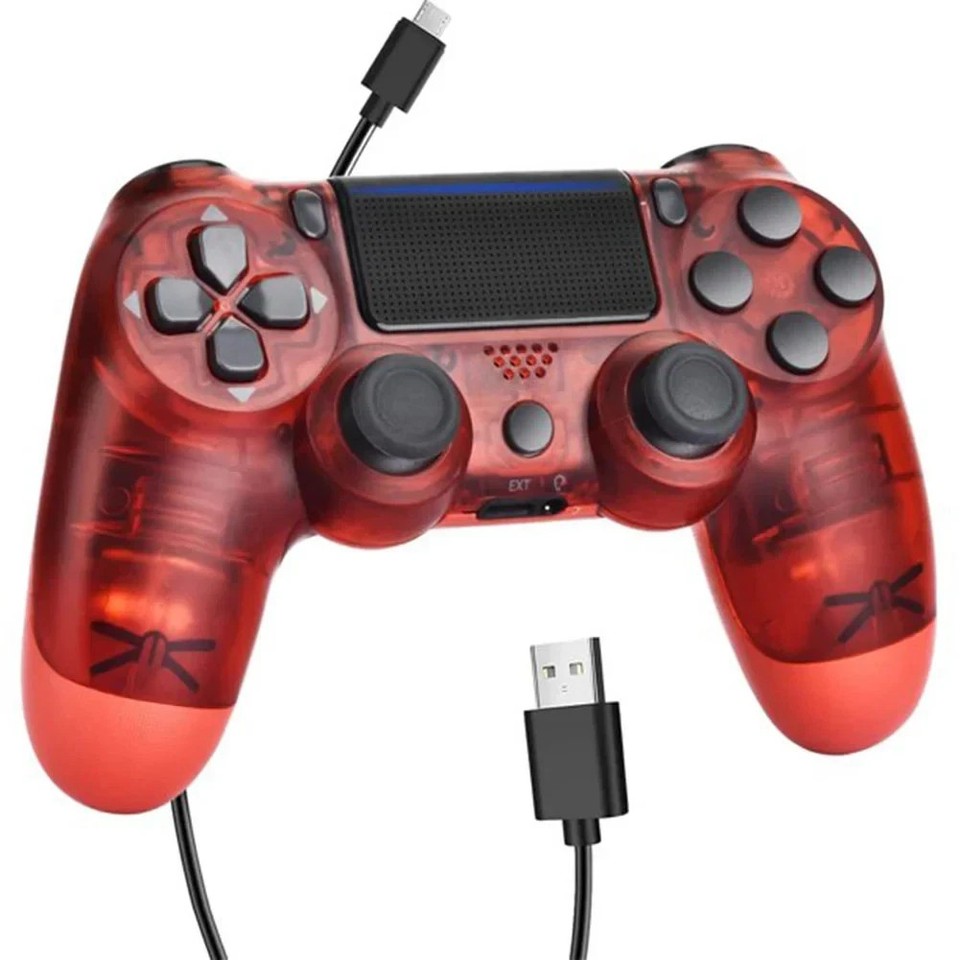 Generic Wireless Controller for PlayStation 4 Custom Red Rock Lightning ...