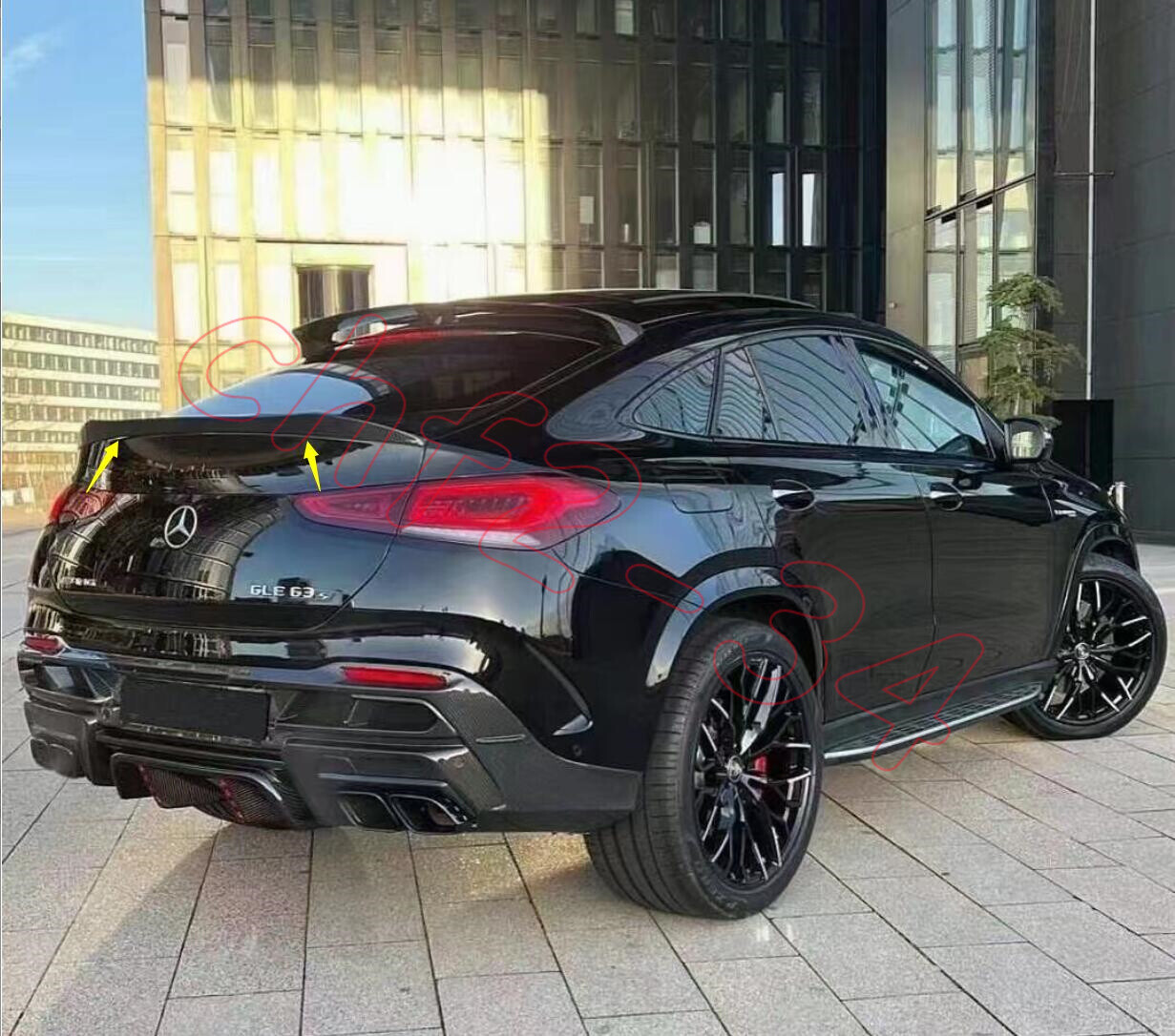 Fit For Benz 2020-2022 GLE53 GLE63 Coupe Dry Carbon Fiber Rear Wing ...