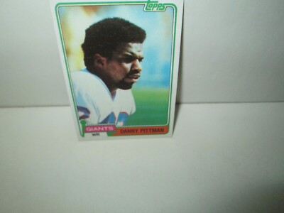 DANNY PITTMAN 1981 Topps Card #206 Rookie Rc Wyoming NEW YORK GIANTS WR ...