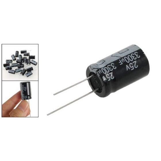 Polarized 3300uF 25V Aluminum Electrolytic Capacitors 20 Pcs H5Q74560 ...