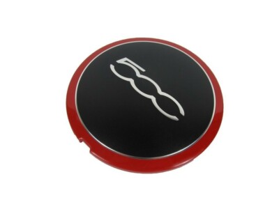 2012-2017 FIAT 500 WHEEL CENTER CAP BLACK WITH RED TRIM OEM MOPAR ...