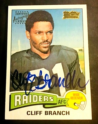 Oakland Raiders CLIFF BRANCH auto autograph signed Card 2001 TOPPS ...