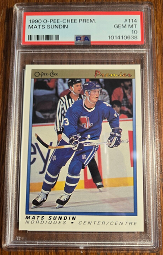 1990-91 O-Pee-Chee Premier Mats Sundin Rookie Card #114 Quebec ...