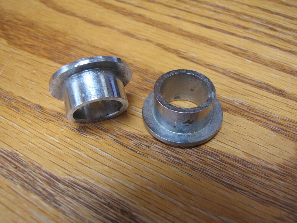 60-70s Teisco Bass Tuner Bushings / Tuning Pegs Chrome .... Two Large ...