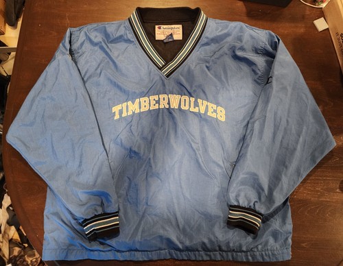 Vintage NBA Minnesota Timberwolves Champion Pullover Jacket Logo Size ...