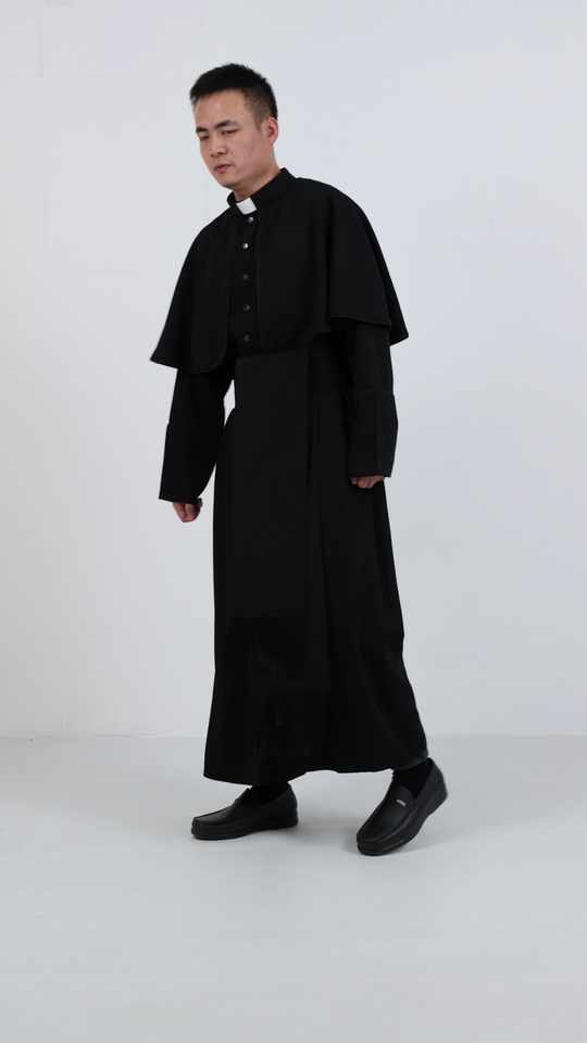 Clergy Black Band Cincture With Fringe Bishop Priest Roman Cassock ...