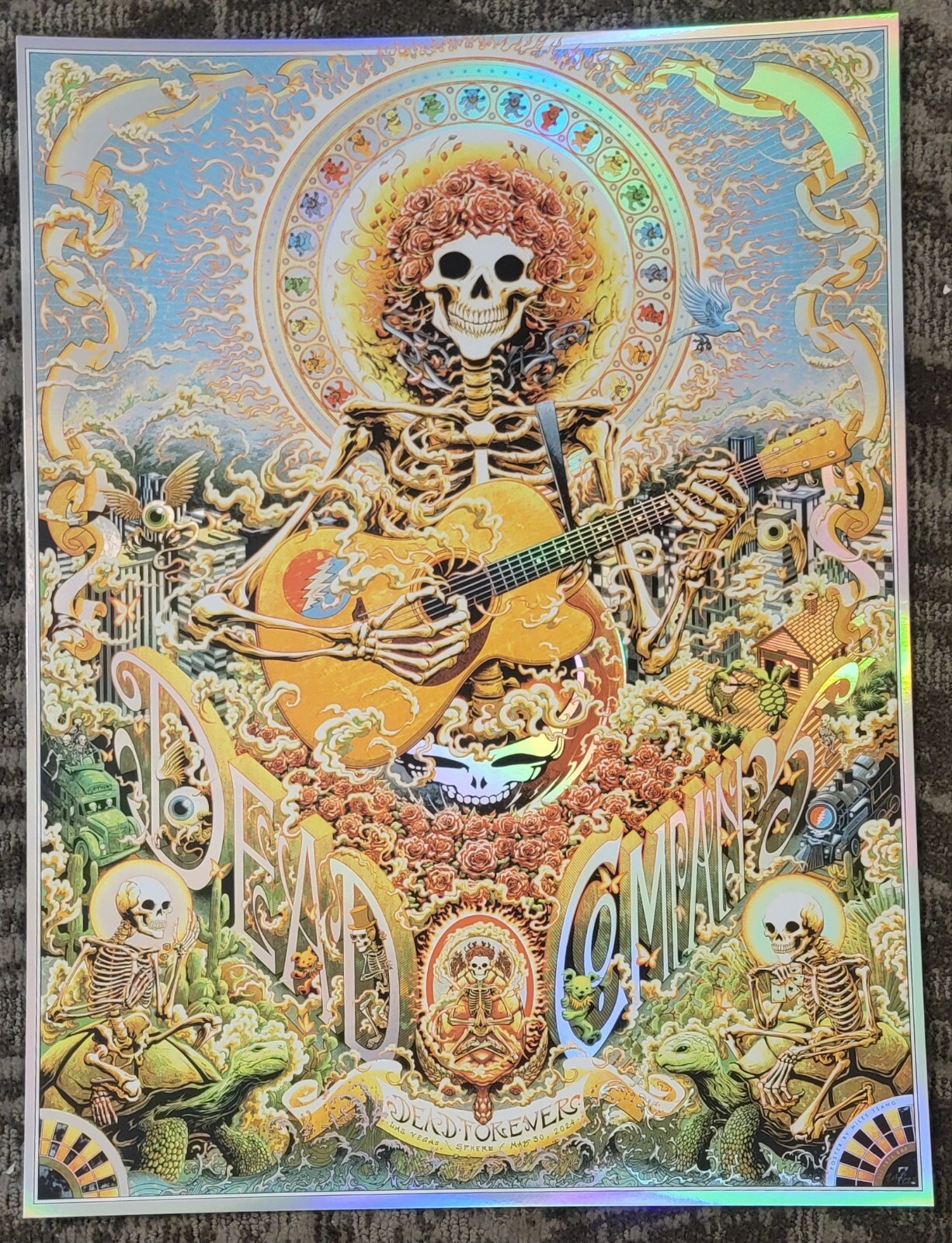 Dead and Company Foil Poster Sphere Las Vegas May 30 2024 185/225 Miles ...