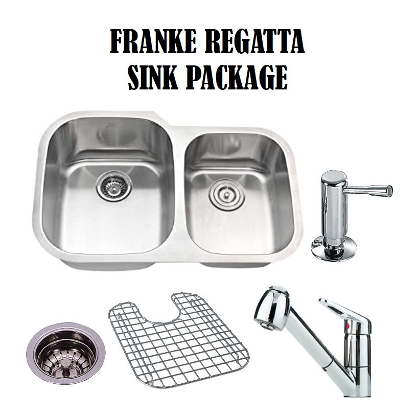 Franke Regatta RGX160 Undermount Double Sink Basin Sink Stainless Steel ...