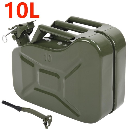 10L Metal Jerry Can Tank Emergency Fuel Storage Containers Petrol ...