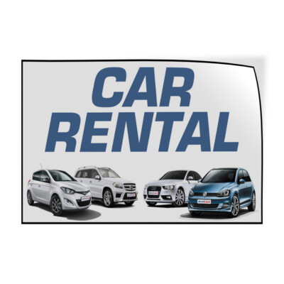 Decal Stickers Car Rental Auto Car Vehicle C Vinyl Store Sign Label ...