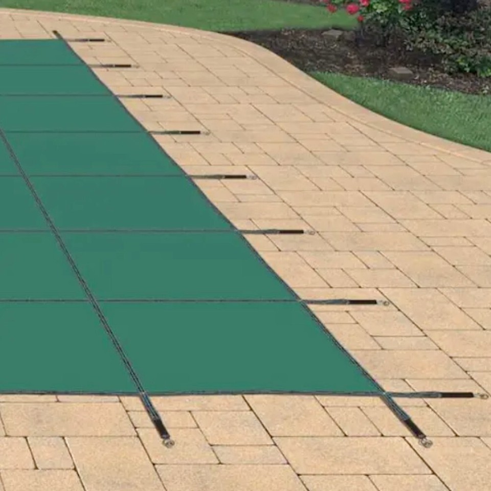 Rectangle Loop-Loc Ultra-Loc III Pool Safety Cover w/ Pump: 18x36 Solid ...