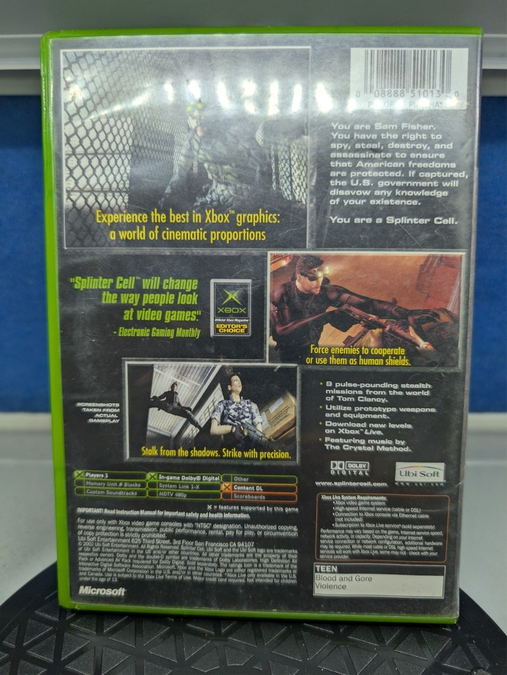 Splinter Cell Xbox | eBay