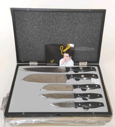 Emeril Lagasse Professional Stainless Kitchen 5 Pc Knife Cutlery Set w ...