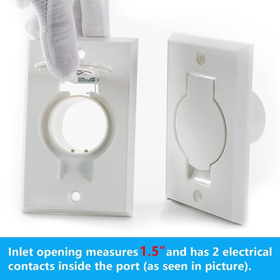 Central Vacuum Wall Inlet Valve Cover Plate Round Door | eBay