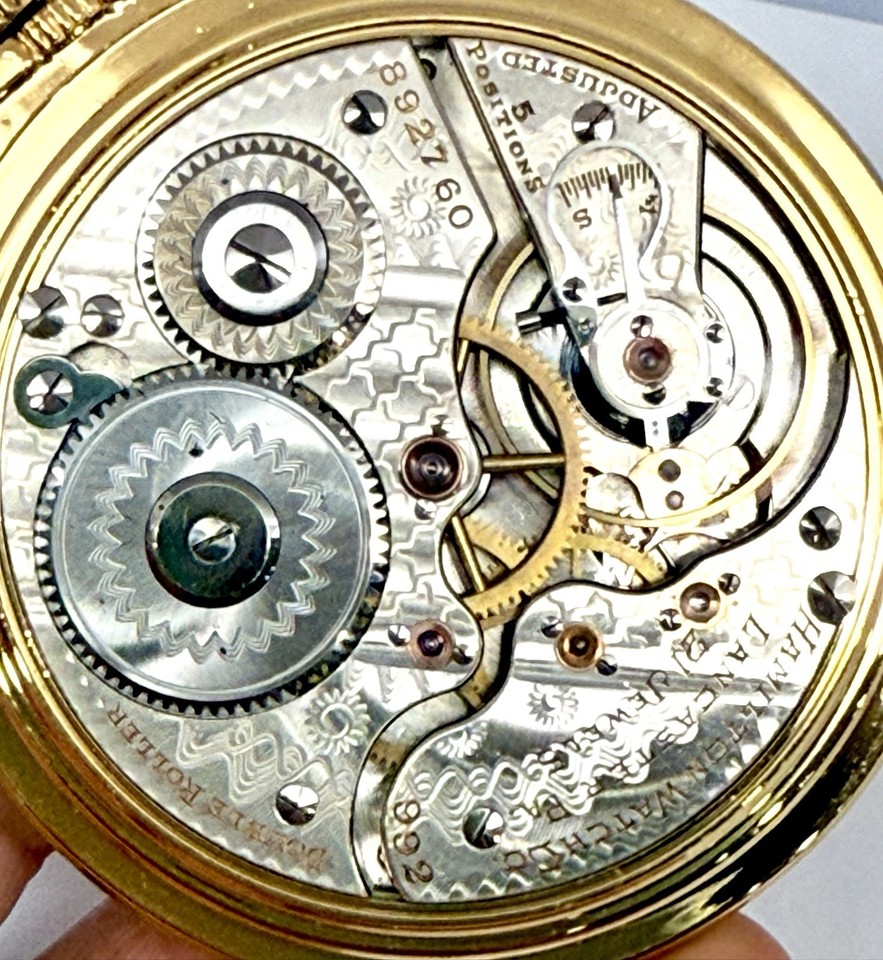 STUNNING 1912 Hamilton 16S 21J Grade 992 Mainliner Pocket Watch Runs | eBay