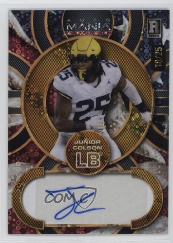 2024 Wild Card Mania American Football Circle /25 Junior Colson Rookie ...