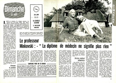 Coupure de presse Clipping 1975 Le Professeur Minkovski (2 pages) | eBay