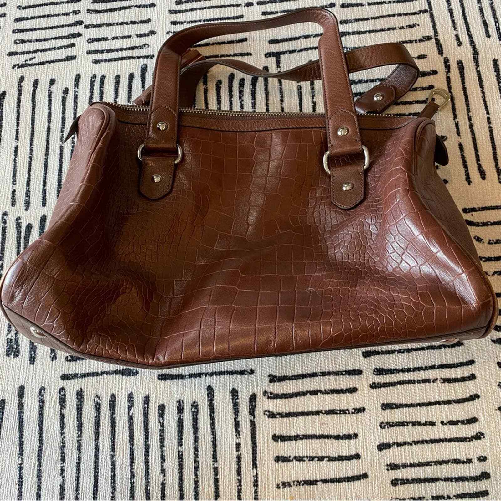 Coach Embossed Crocodile Leather Duffle Style Purse B… - Gem