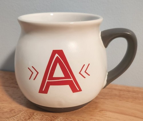 Threshold White Red A Monogram Coffee Mug Cup | eBay