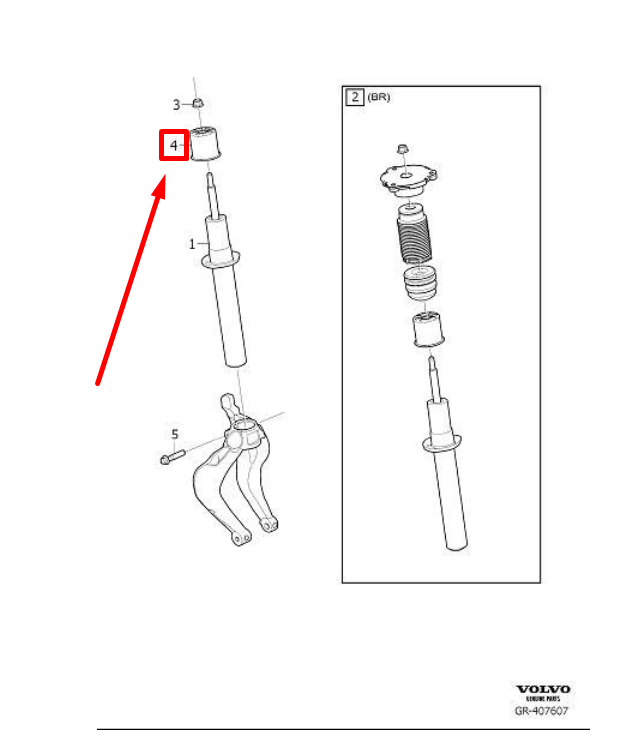 VOLVO S90 MK2 Stoßdämpferschale vorne 31682018 NEU ORIGINAL | eBay