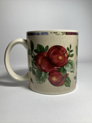 Oneida Sakura Sonoma Coffee Mug Stoneware Fruit Pears Apples Grapes ...