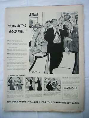 VTG 1942 Original Magazine Ad Sanforized Shrunk Clothing DOWN BY THE OO ...