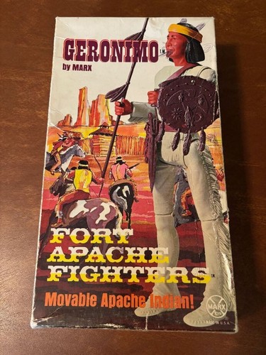 Vintage Geronimo Fort Apache Fighter by Marx Movable Indian Figure w ...